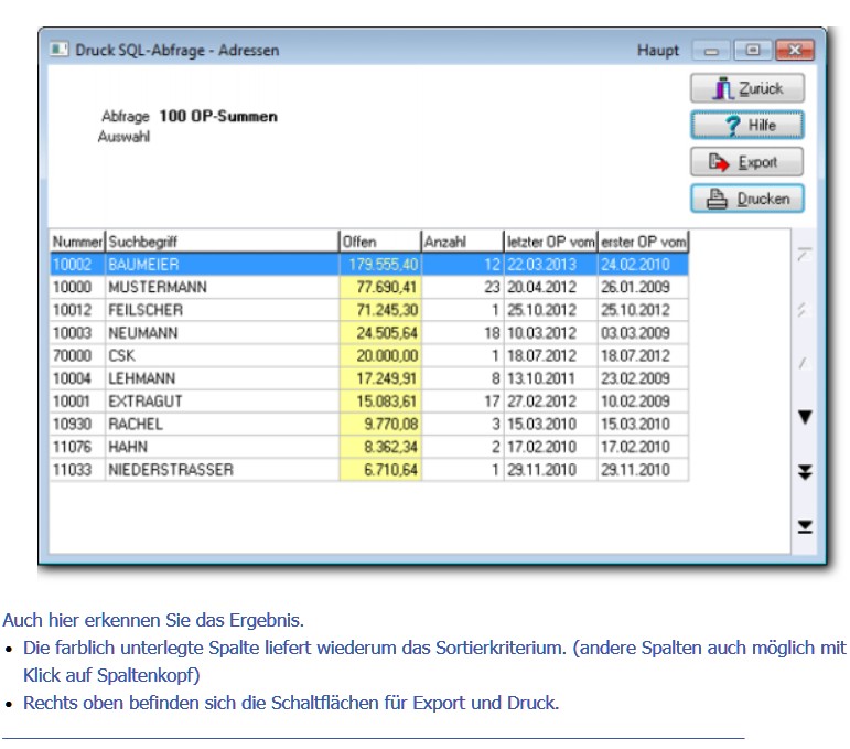 SQL-Abfragen - PUDATA